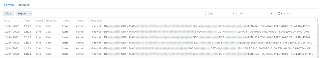 Logging Firewall Traffic on a Synology NAS - europoint communications